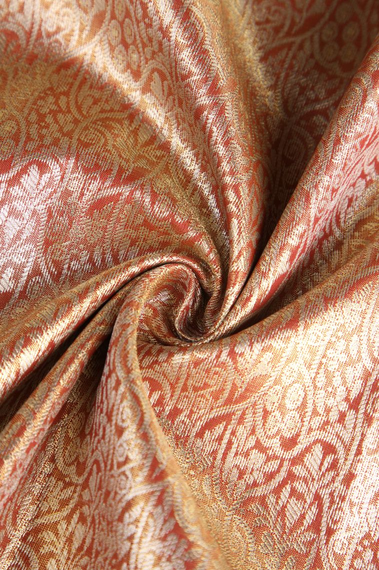 Candy Red Apoorva Silk Sarees with Silver Zari Kodi Pattern - Shree ...